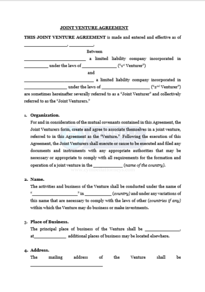 Joint Venture Agreement - Cymbell Attorneys